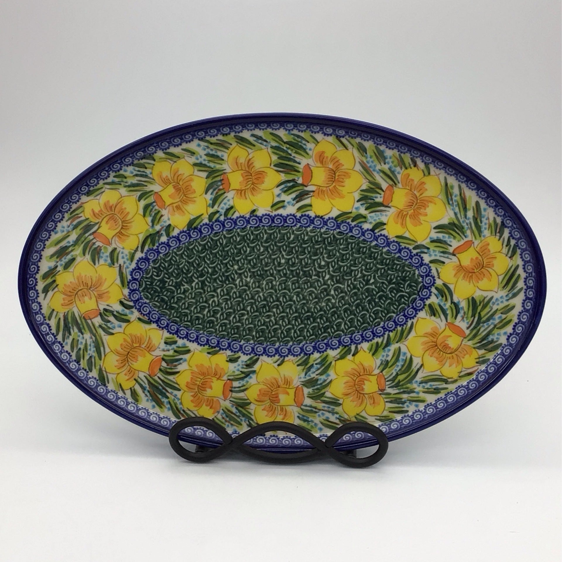 Oval Tray- Daffodil | Siostra Polish Pottery