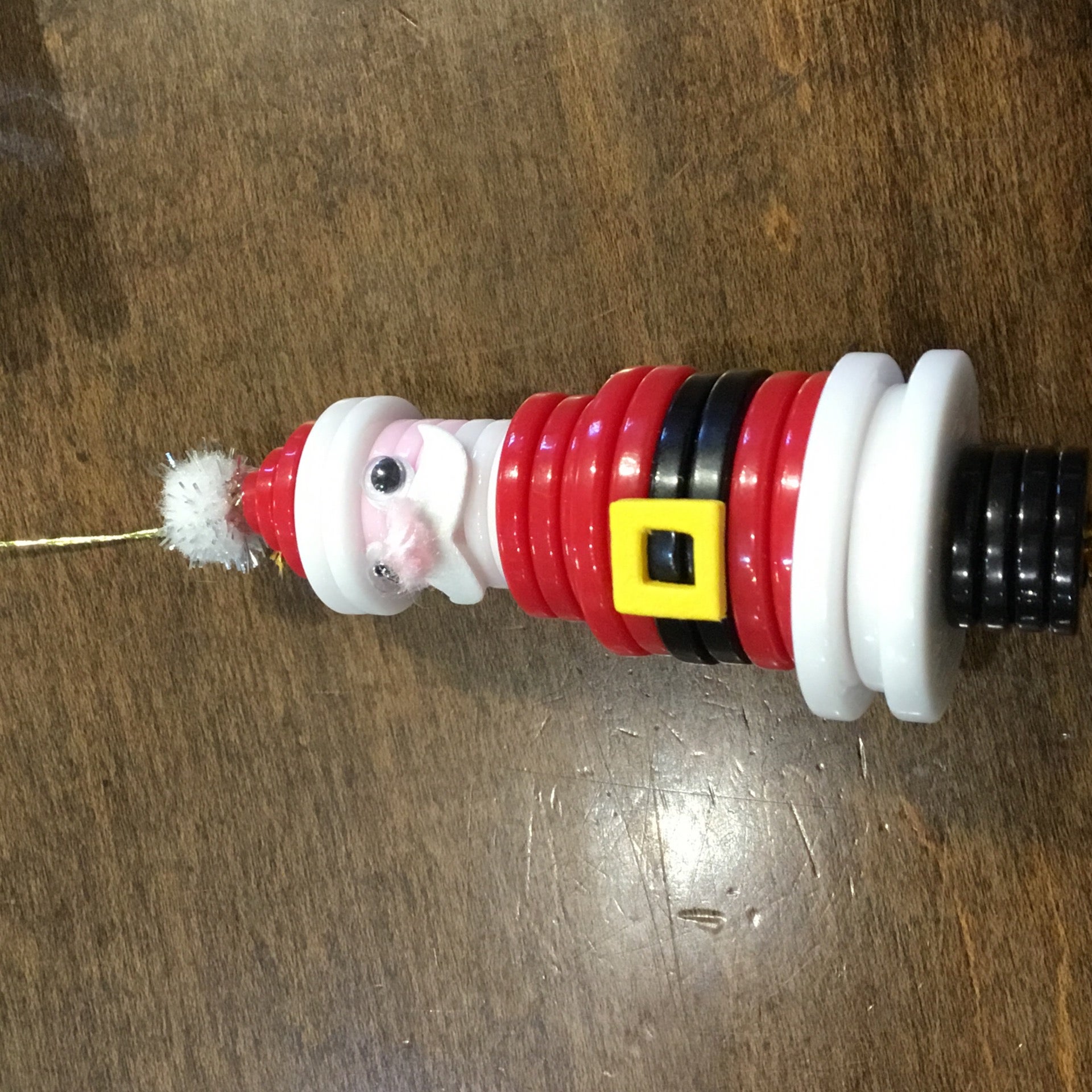 TBS Button Santa Ornament | Siostra Polish Pottery