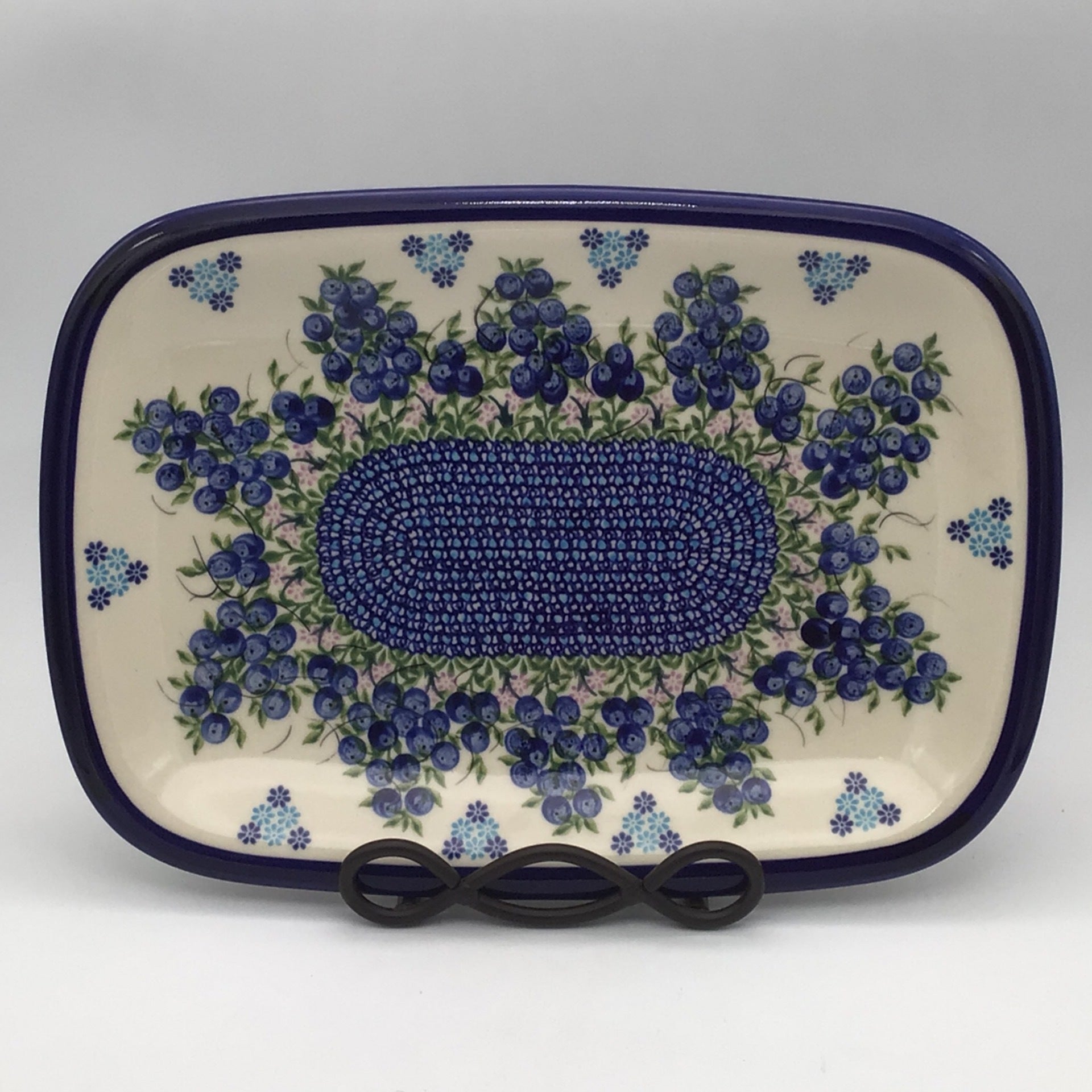 Large Daria Platter- Blueberries | Siostra Polish Pottery
